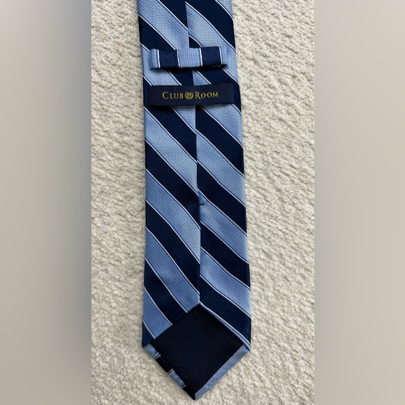 Club Room | Accessories | Club Room Mens Blue Striped 0 Silk Classic ...